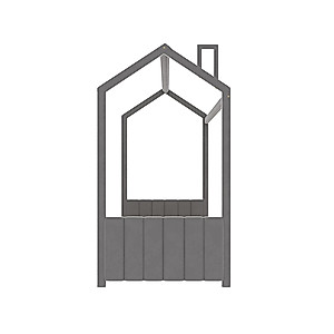 Bellemave House Beds Twin Size Velvet Montessori Bed for Kids Upholstered Floor Bed Frame with Headboard & Footboard for Girls Boys Teens, Gray