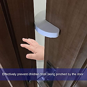 Door Pinch Guard （6 Pack） Baby Door Slam Stopper, Soft Foam Door Stopper. Prevents Finger Pinch Injuries, Slamming Doors, and Child or Pet from Getting Locked in Room