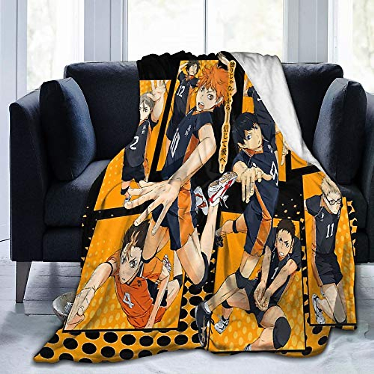 MKJIH Haikyu-u!! Fleece Throw Blanket Super Soft Plush Blanket for Bed Couch Sofa 50 X 40 in