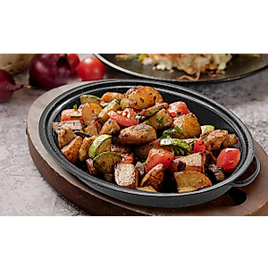 Eternal Living Granite Roasting Pans, Black (15" Oval Roaster Pan With Lid)