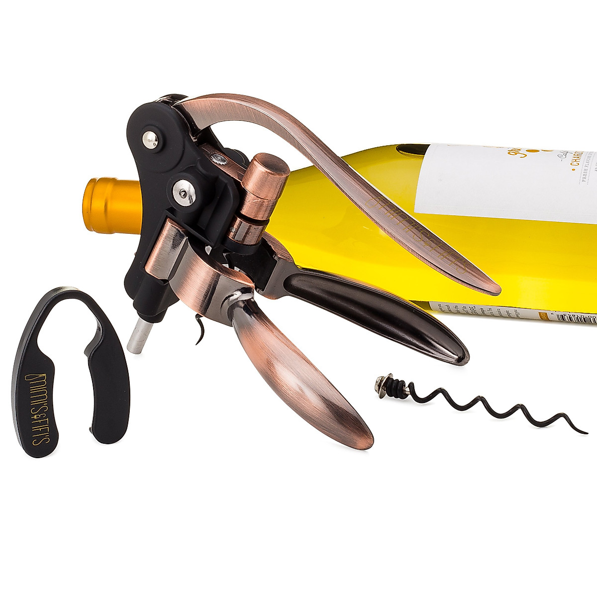Wine Opener Corkscrew Set - Foil Cutter and Extra Screwpull Wine Opener, Heavy Duty Corkscrew Wine Opener - Military Grade Material, Unlike Other Wine bottle Openers This Does Not Break
