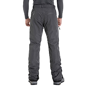 clothin Men's Insulated Ski Pant Fleece-Lined Waterproof Snow Pants Grey L (Regular Fit)