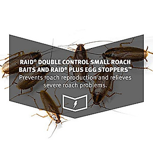 Raid Double Control Small Roach Baits Plus Egg Stopper 12 Count (Pack of 1)