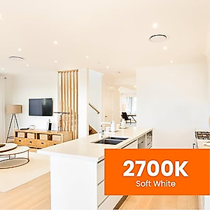 Feit Electric BR30 LED Light Bulbs, 65W Equivalent, Non Dimmable, 10 Year Life, 650 Lumens, 2700K Soft White, E26 Base Recessed Can Light Bulbs, Flood Light Bulbs, Damp Rated, 3 Pack, BR30/10KLED/3