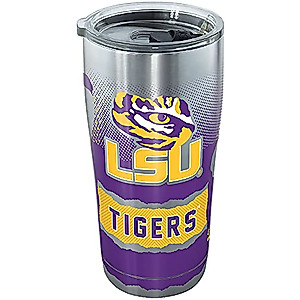Tervis Made in USA Double Walled Louisiana State University LSU Tigers Insulated Tumbler Cup Keeps Drinks Cold & Hot, 16oz, Arctic