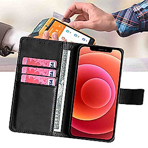 YOUKABEI MojieRy Phone Cover Wallet Folio Case for Samsung Galaxy S9 Plus, Premium PU Leather Slim Fit Cover for Galaxy S9 Plus, 3 Card Slots, Good Design, Black