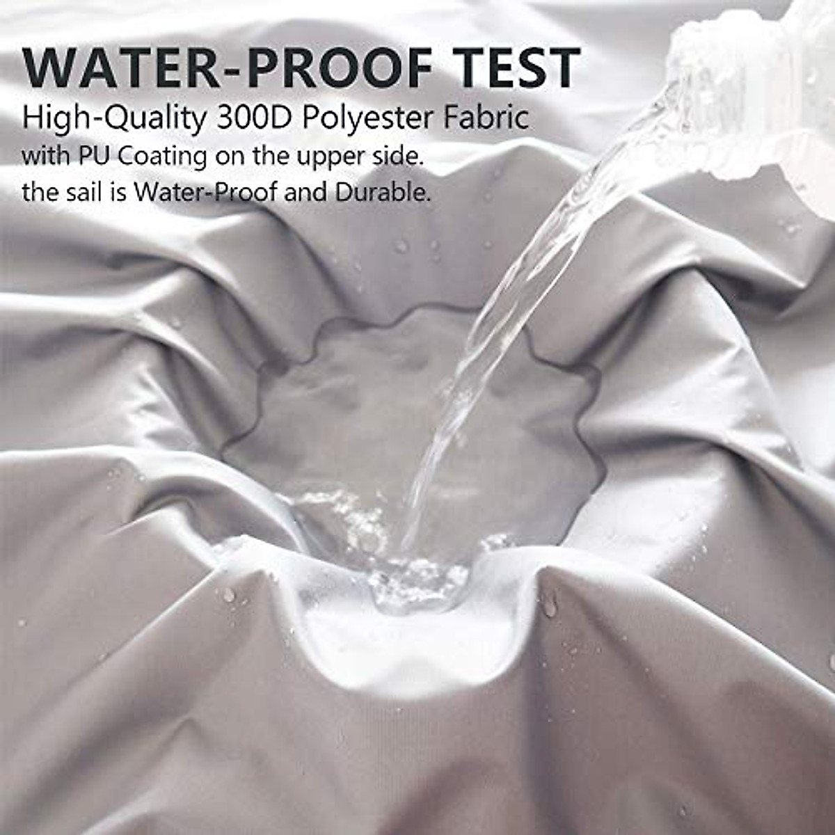 Shade Sail Waterproof Triangle Umbrella UV Protection Oxford Cloth Shade for Outdoor Terrace Backyard and Garden 10'x10x10'