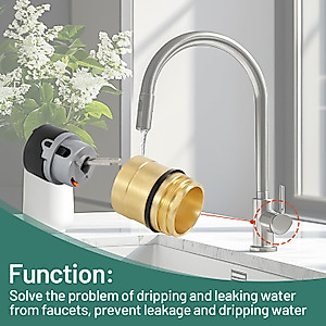 RP50587 Cartridge and RP51503 Bonnet Nut Faucet Valve Kit for Delta for DST Single Handle Kitchen and Lavatory Shower Faucets 36mm Motion Cartridge