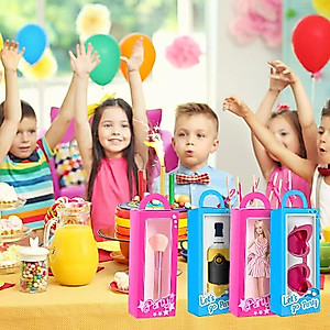 CAPUFIB 12PCS Pink+Blue Party Favor Boxes Blue Doll Gift Boxes Bachelorette Birthday Party Decoration Goodie Bag Candy Boxes for Girls and boys Birthday Party pink Birthday Bridal Shower Supplies