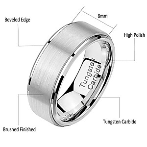 Blongme Wedding Ring Sets for him and her Women Sterling Silver CZ His Men Titanium Wedding Band Couples 925 Sterling Silver Size 5&10