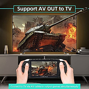 Handheld Game Consoles for Kid and Adult, 5.1 Inch HD Screen Dual Joystick with 8GB 3000+ Free Games GBC/GBA/FC/MD/Arcade, Support TV Out/Movie/Video/Music/Record/Save Game Progress, (Black)