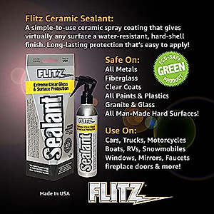 Flitz Ceramic Spray Sealant and Paint Protectant: Shine, Protect + Seal Clear Coat, Plastic,1 Application Lasts up to 12 Months, Made in USA