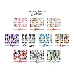 HAUS AND HUES Blue Photo Collage Kit for Wall Aesthetic Décor Beach Aesthetic Posters & Aesthetic Pictures for Wall Collage | Aesthetic Blue Wall Collage Kits College Room Decor (Set of 50)