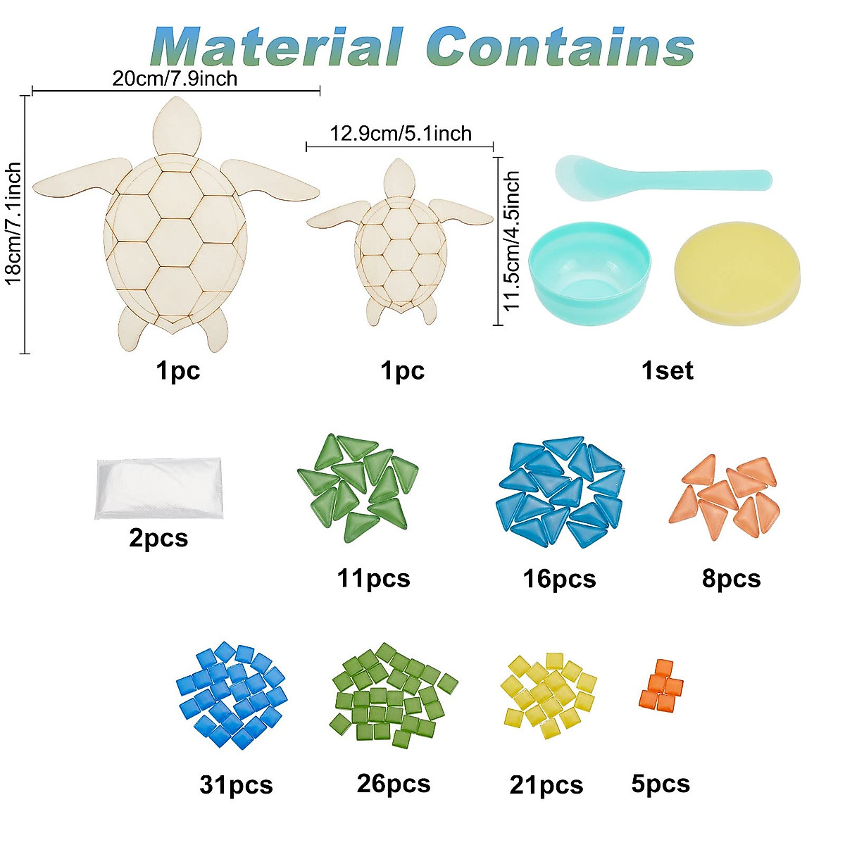 WEBEEDY 2 Set DIY Turtle Mosaic Kit Mosaic Sea Turtle Mosaic Wall Art Turtle DIY Craft Kit for Adults Patio Yard Pool and Garden Decor Crafts for Fun Home Activities