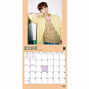 BTS OFFICIAL 2022 12 x 12 Inch 18 Months Monthly Square Wall Calendar with Foil Stamped Cover, Music Pop Singer Songwriter Celebrity