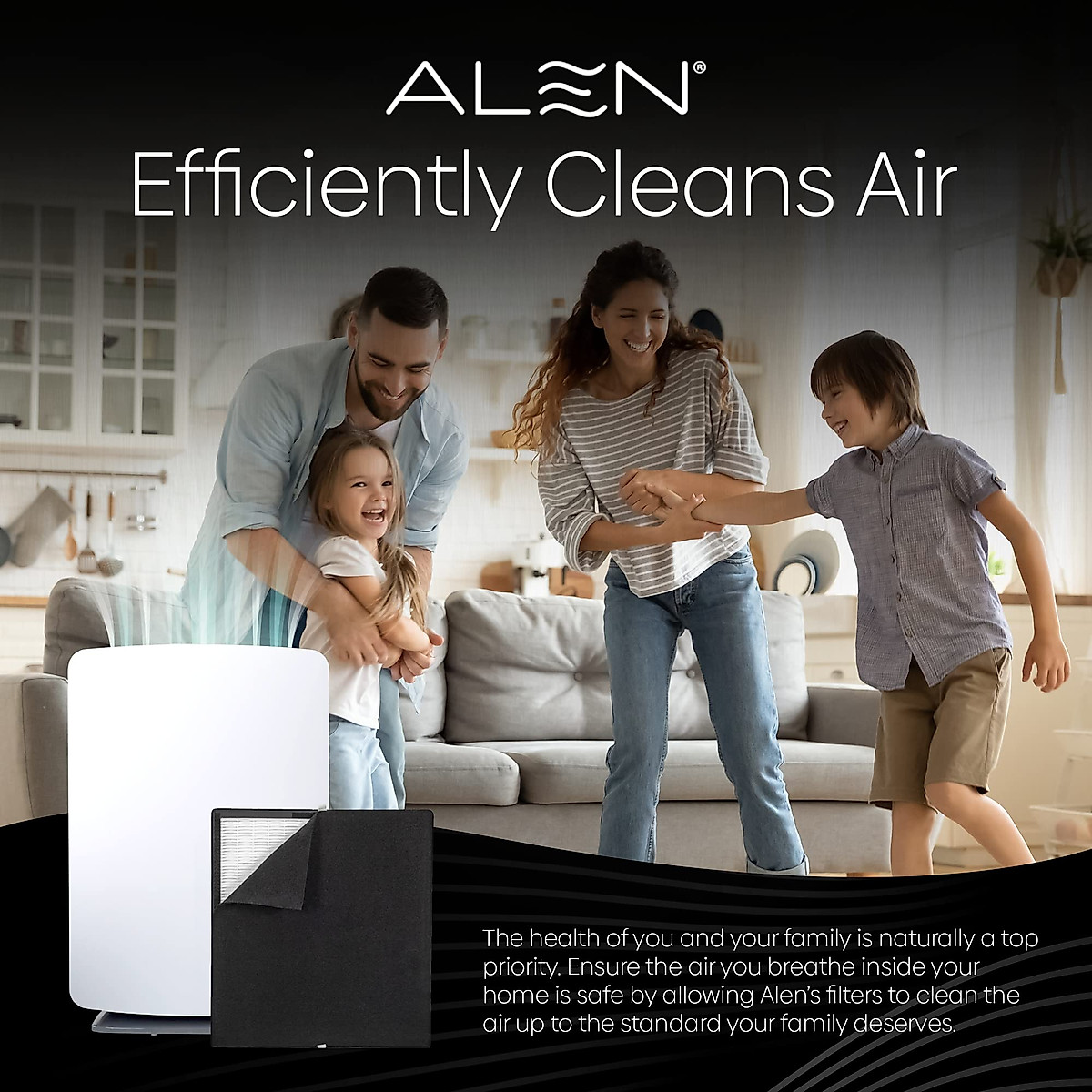 Alen Air Filter BF35-Fresh Replacement HEPA Filter for BreatheSmart Classic Air Purifier - Captures Allergens, Dust, & Mold + Odors & Smoke (1 Filter)