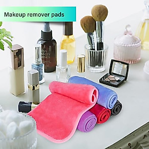 Nugilla Makeup Remover Cloth, 13x7 Inch Reusable Makeup Remover Towels, Microfiber Fast Drying Facial Washcloth, Soft Face Towels for Washing Face