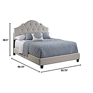 Pulaski Mason All-in-1 Fully Upholstery Tuft Saddle Bed, Queen