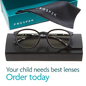Prospek Blue Light Glasses for Kids, High Optical Quality Clear Lenses, SHARP. Computer Blue Light Blocking Glasses for Children 5-12y.o