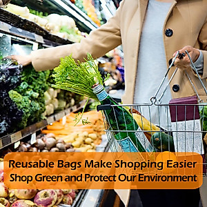 PURIPUFF Reusable Shopping Bags, Foldable Grocery Storage Tote, Waterproof Oxford Cloth Duffle for shop, Large Durable Heavy Duty (Gray)