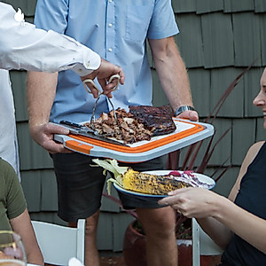 Drip EZ Collapsible BBQ Prep Tub - For Meal Prep, Marinating, Food Storage - Includes Cutting Board & Lid - (1) OG - Black