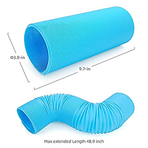 Niteangel Small Pet Fun Tunnel, 39 x 4 inches - Fit Adult Ferrets and Rats (Blue)