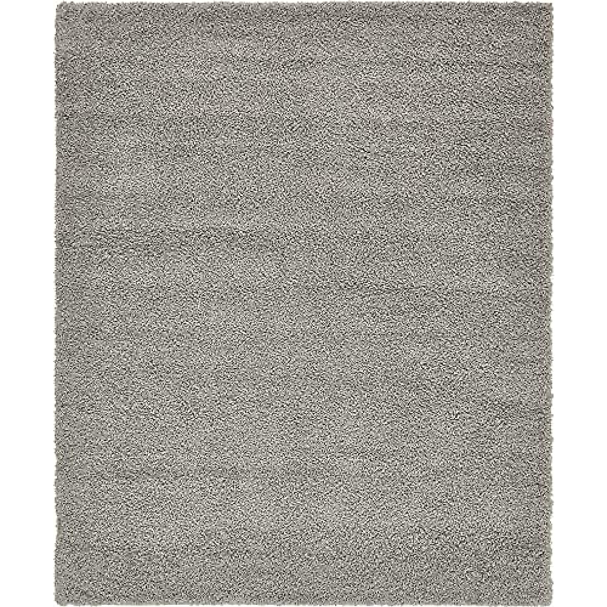 Rugs.com - Über Cozy Solid Shag Collection Rug – 8' x 10' Cloud Gray Shag Rug Perfect for Living Rooms, Large Dining Rooms, Open Floorplans