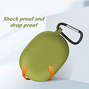 Beats Studio Ear Buds 2021 Case ,Cover Shock-Absorbing Protective Case with Keychain (Olive Green)