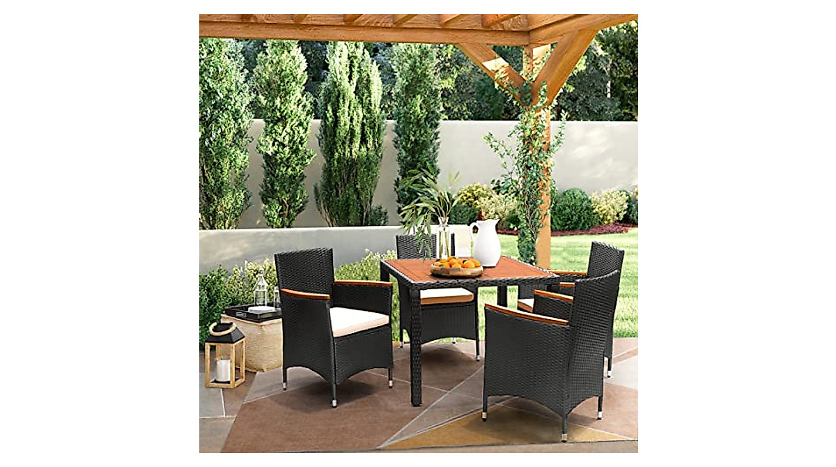 Flamaker 5 Piece Patio Dining Set - Durable Outdoor Garden Furniture