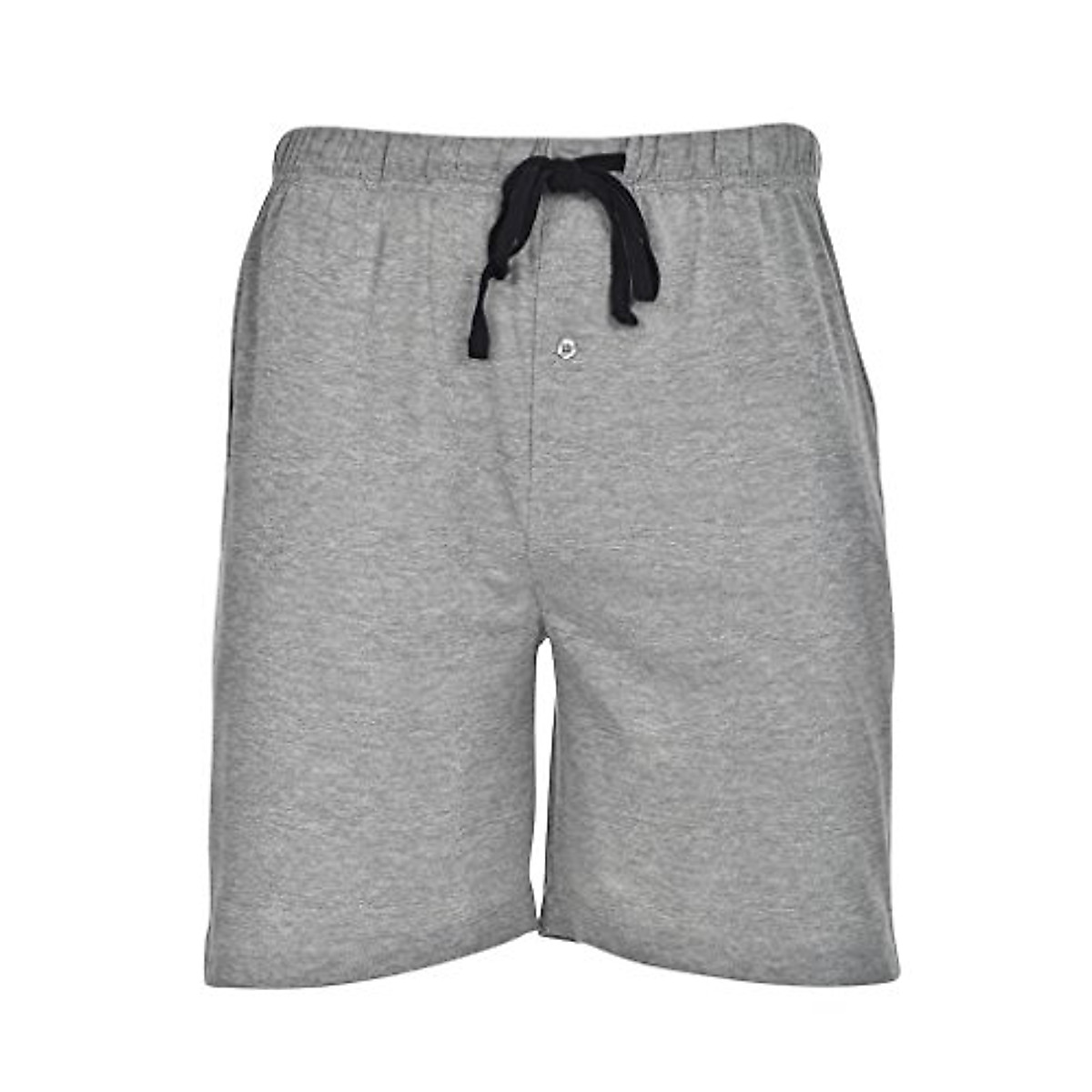 Hanes Men's Jersey Lounge Drawstring Shorts with Logo Waistband 2-Pack (Active Grey Heather/Black - 2XL)