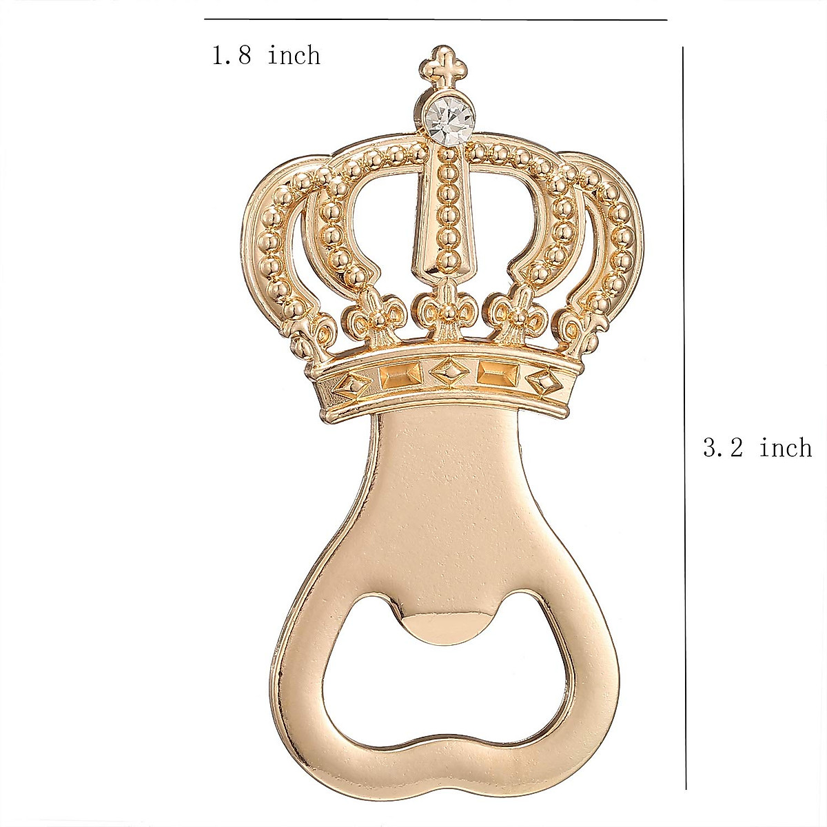 Pack of 24 Gold Crown Bottle Opener Wedding Favors,Party Favors for Guest Souvenir Gift for Baby Shower Birthday Party Decorations and Supplies by Layseri (Crown White, 24)