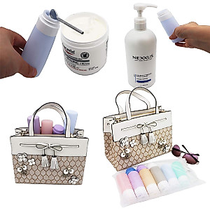 Cinlitek 10Pack Leakproof Silicone Travel Bottles,TSA-Approved Travel Toiletry Bottles for Shampoo Lotion Body Wash-Essential Travel Accessories, Travel Sized Containers for Toiletries