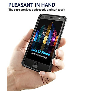 CaseWe - Motorola Moto Z2 Force Protective Bumper Case Cover/Compatible With Moto Mods - All Matte Black