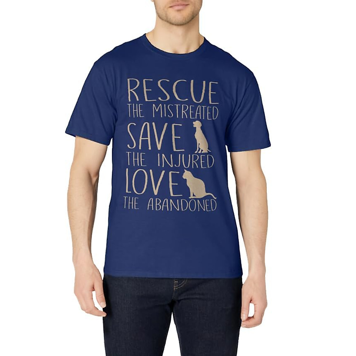 Rescue Save Love - Cute Animal Rescue Dog Cat Lovers T-Shirt