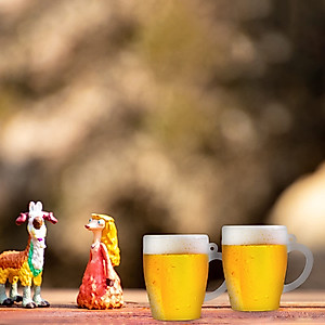 Toddmomy 20pcs Mini Beer Mugs Mini Shot Glasses Clear Beer Cups Plastic Beer Mugs Shot Beverage Tasting Glasses for Beer Sports Party Wedding Oktoberfest BBQ and Picnics