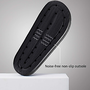 Slippers for Women and Men Quick Drying Bathroom Shower Sandals Open Toe Soft Cushioned Extra Thick Non-Slip Massage Pool Gym House Slipper for Indoor & Outdoor black 44-45