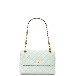 KATE SPADE NATALIA MEDIUM FLAP CROSSBODY SHOULDER CRYSTAL BLUE LEATHER BAG