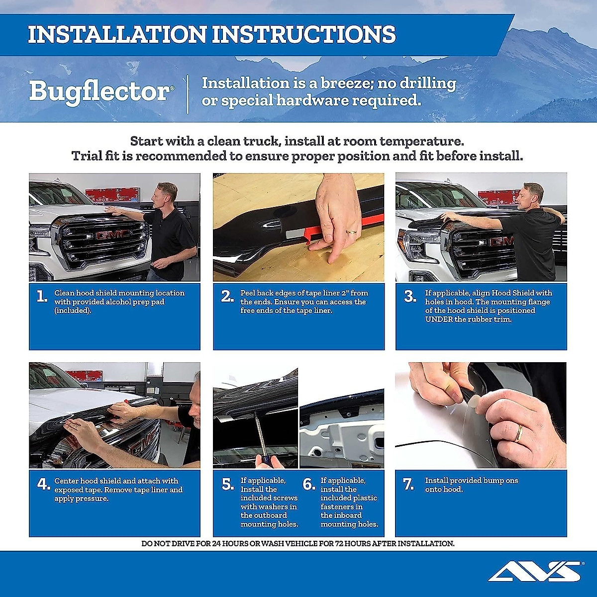 Auto Ventshade [AVS] Bugflector / Hood Shield | Dark Smoke | 23009 | 2009 - 2014 Ford F-150