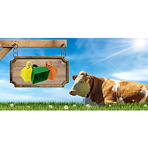 The Dreidel Company Metal Cowbell Noisemaker Cheering Bell, New Years, School Classroom, Wedding Bells & Chimes Percussion Musical Instruments Call Bell Alarm, 3" (Pack of 12) (Orange)