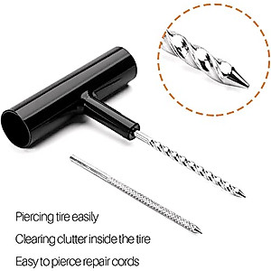 AUTOWN Flat Tire Repair Kits, 74 Pcs Universal Tire Plug Kit Heavy Duty Flat Tire Puncture Repair Kit for Cars, Trucks, Motorcycles, ATV，RV, Jeep, Tractor, Trailer