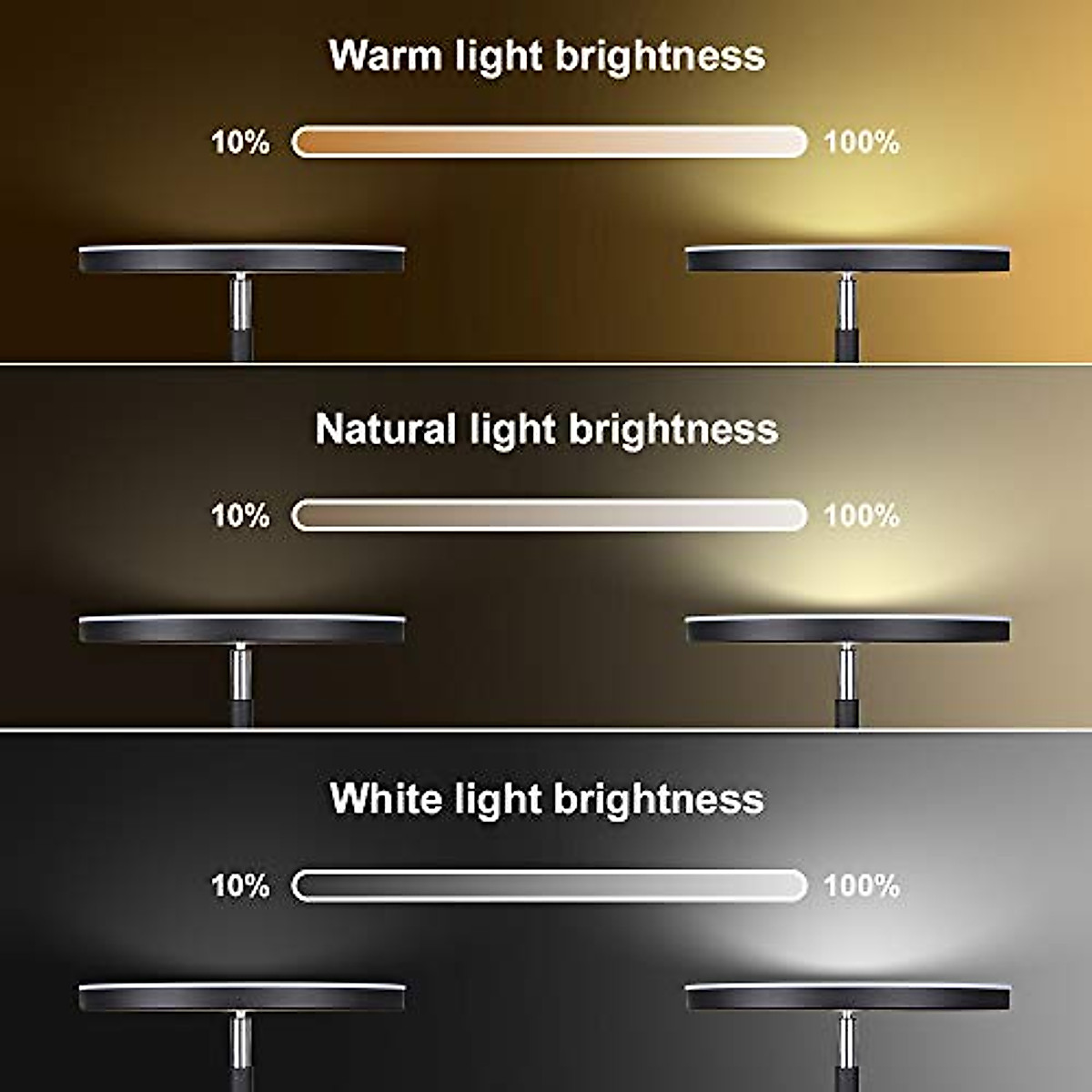 Dimunt Floor Lamp LED Floor Lamps for Living Room Bright Lighting, 27W/2000LM Main Light and 7W/350LM Side Reading Lamp, Adjustable 3 Colors 3000K/4500K/6000K Tall Lamp with Remote & Touch Control