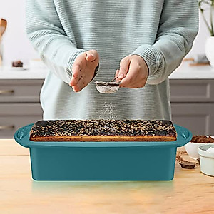 Silicone Loaf Pans Set of 2, Silicone Bread Baking Molds Pans, Rectangle Silicone Cake Baking Pan Mold Non-stick Flexible for Baking, Toast Pan, Brownie Loaf Pan, Cake Mol-9.8 x 5.2 x 2.75 inch