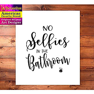 TheNameStore Bathroom Quotes and Sayings Art Prints | Set of Four Photos 8x10 Unframed | Great Gift for Bathroom Decor