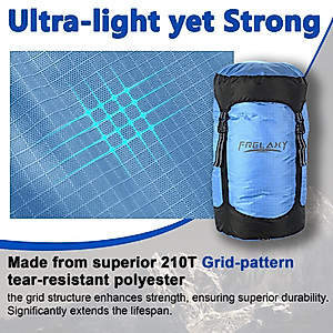 Frelaxy Compression Sack, 40% More Storage! 11L/18L/30L/45L Compression Stuff Sack, Water-Resistant & Ultralight Sleeping Bag Stuff Sack - Space Saving Gear for Camping, Traveling, Backpacking