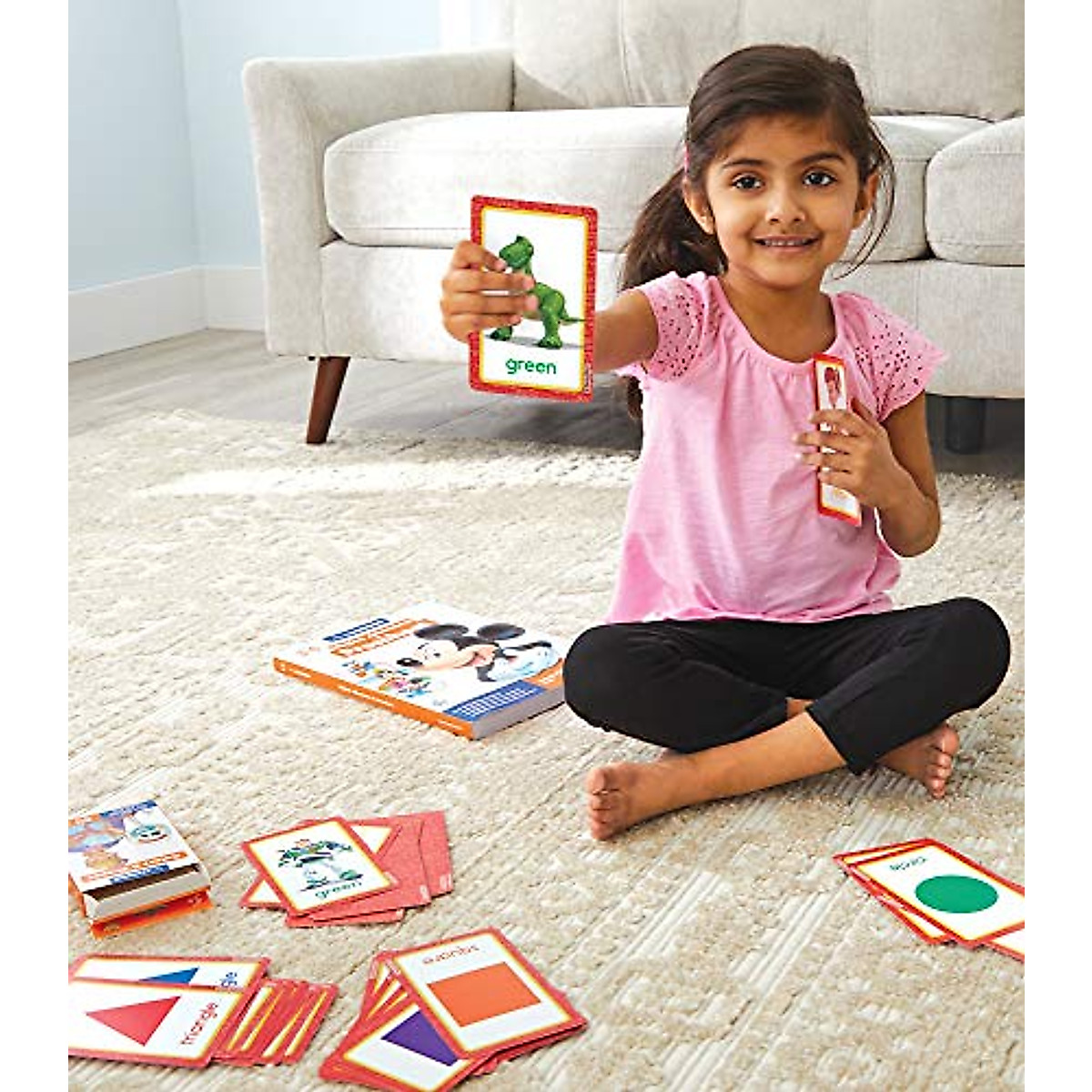 Disney Learning Toy Story 4 BIG Colors and Shapes Flash Cards for Toddlers 2-4 Years, Shapes Flash Cards, Preschool-1st Grade, Shapes and Colors Flash Cards with Reading and Math Readiness