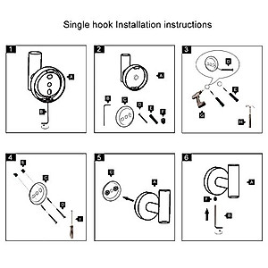 GERZWY Bathroom Matte Black Coat Hook SUS 304 Stainless Steel Single Towel/Robe Clothes Hook for Bath Kitchen Contemporary Hotel Style Wall Mounted 2 Pack AG1107B-BK