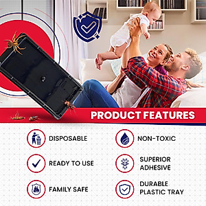 Sticky Mouse Pads 12-Pack | Large Glue Boards for Mice, Rats, and Snakes | Non-Toxic Heavy Duty Glue Boards for Indoor Use, Rodents, Spiders