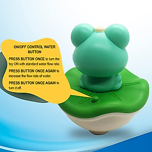 ArtCreativity Frog Bath Sprinkler Toy Set, Includes 1 Frog Fountain, 4 Nozzles, and 1 Ball, Battery-Operated Bathtub and Swimming Pool Toy for Kids, Great Gift for Boys and Girls Ages 3 and Up