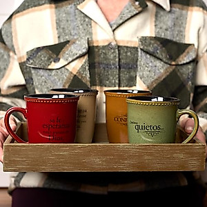 Christian Art Gifts Taza de Gres para Café y Té 14 oz Inspirational las Sagrada Escritura Taza para Hombre y Mujer: Fe - 1 Pedro 1:21 Microondas y Lavavajillas Novedad Vajilla, Rojo Paprika