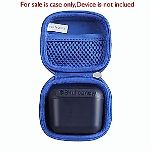 Hermitshell Travel Case for Skullcandy Indy True Wireless in-Ear Earbud (Only Case) (Blue)